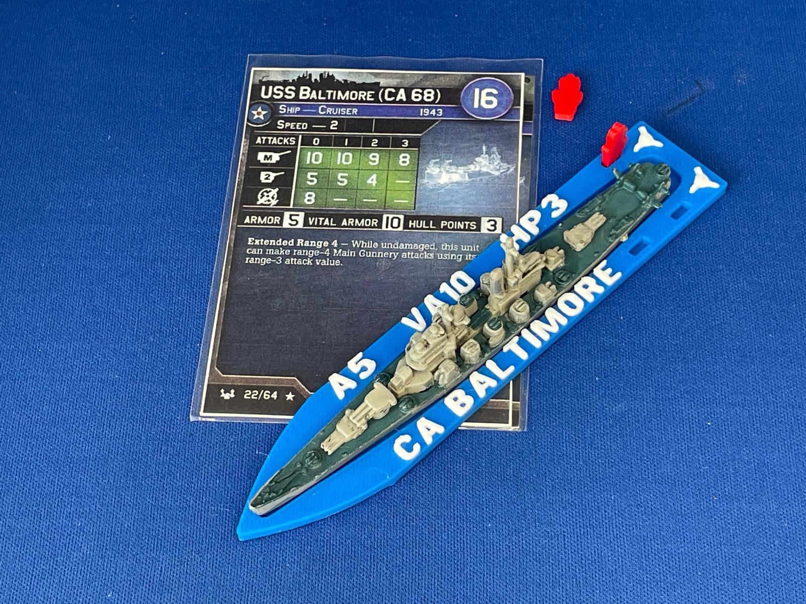 War at Sea USS Baltimore Ship Base - Game Aid by The Fun Kingdom ...